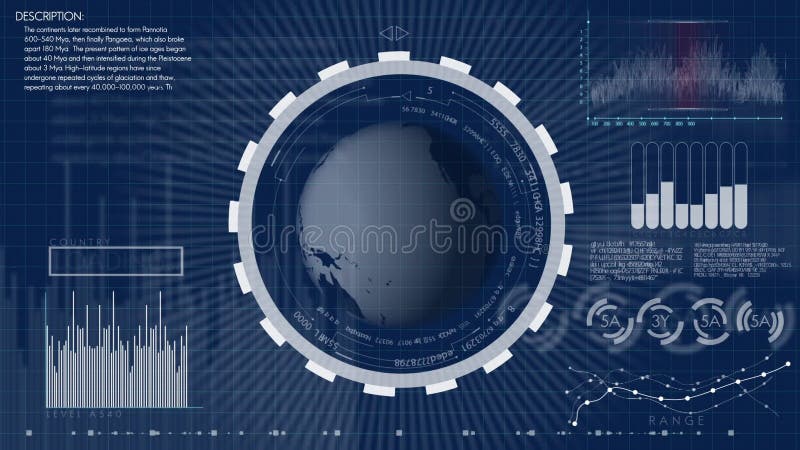 Futuristic Earth Globe HUD Background Interface Stock Footage - Video ...