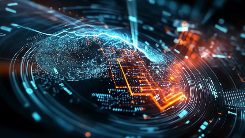 Futuristic Earth Rotating with Digital Data Flowing through Cyberspace Stock Footage - Video of ...