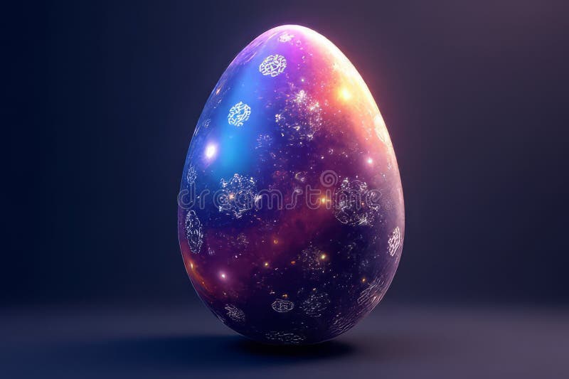 Futuristic Easter Egg a Network Design Abstract Celebrating Spring with ...