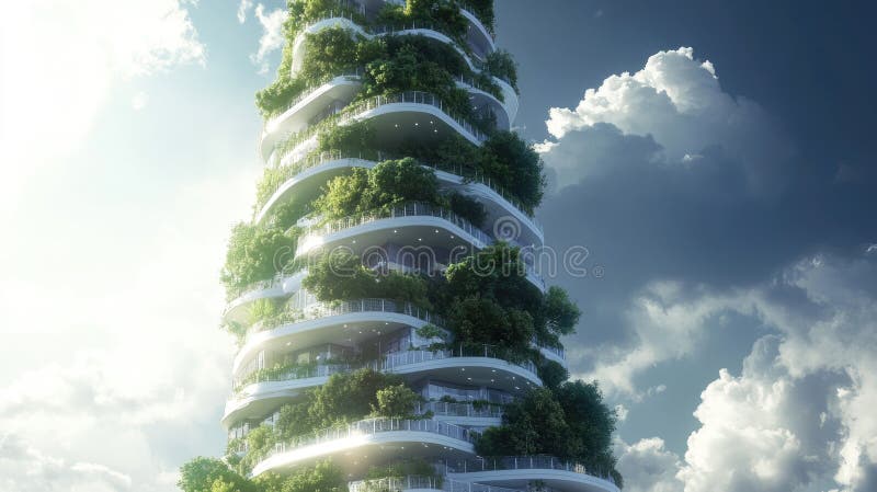 Futuristic Eco-friendly Skyscraper with Innovative Green Architecture ...