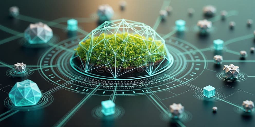 Futuristic Ecosystem Network: Advanced Green Technology Stock ...