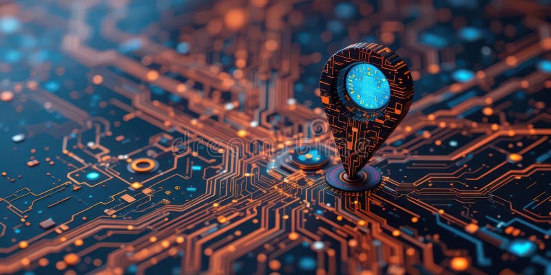 A Futuristic and Edgy Navigation Symbol with a Bold and Abstract Visual ...