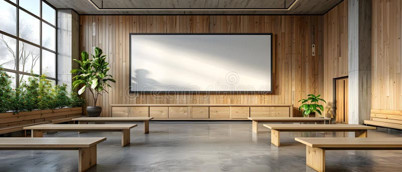 Futuristic Educational Space with Minimalist Design. Concept Futuristic ...