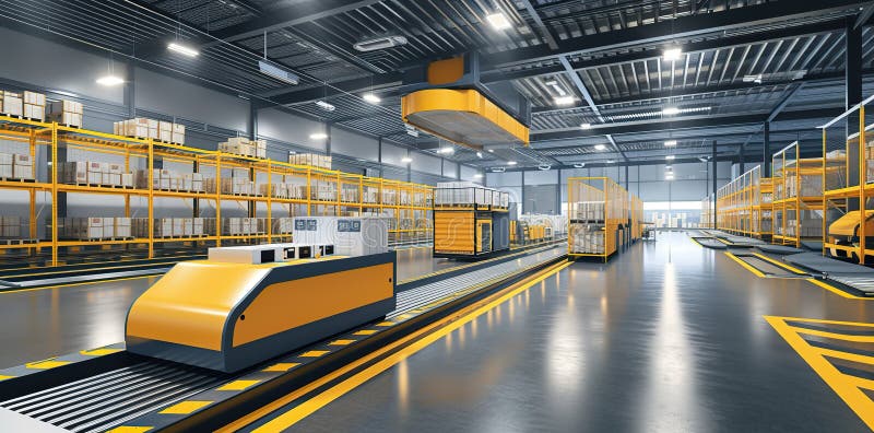 Futuristic Efficiency, High-Tech Logistics Center with Advanced ...