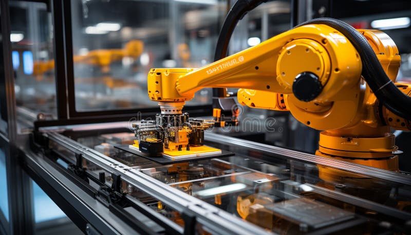Futuristic Efficient Smart Automation Robot Revolution Production ...