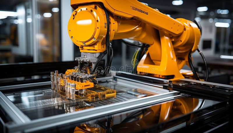 Futuristic Efficient Smart Automation Robot Revolution Production ...