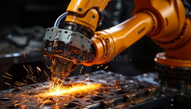 Futuristic Efficient Smart Automation Robot Revolution Production ...