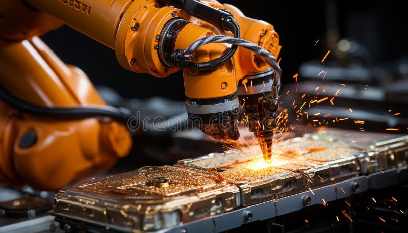 Futuristic Efficient Smart Automation Robot Revolution Production ...