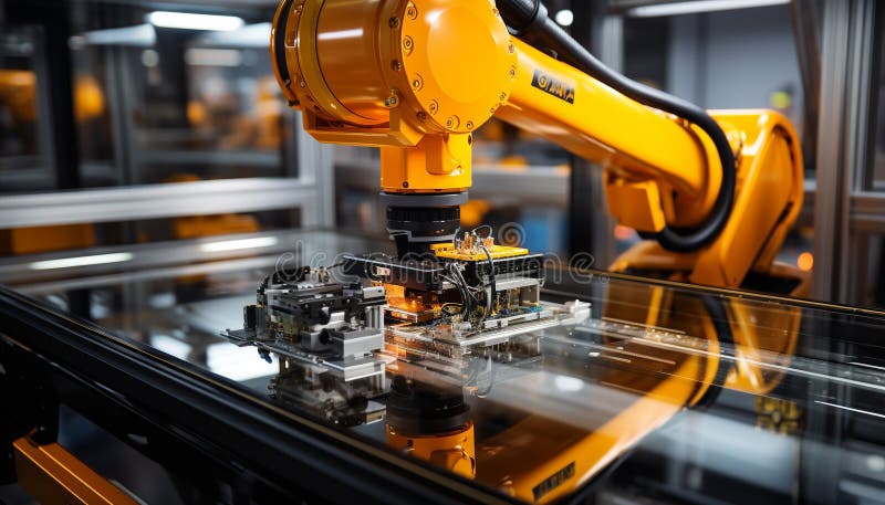 Futuristic Efficient Smart Automation Robot Revolution Production ...