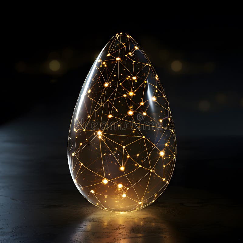 Futuristic Egg with Glowing Network, Digital Technology Concept Stock ...