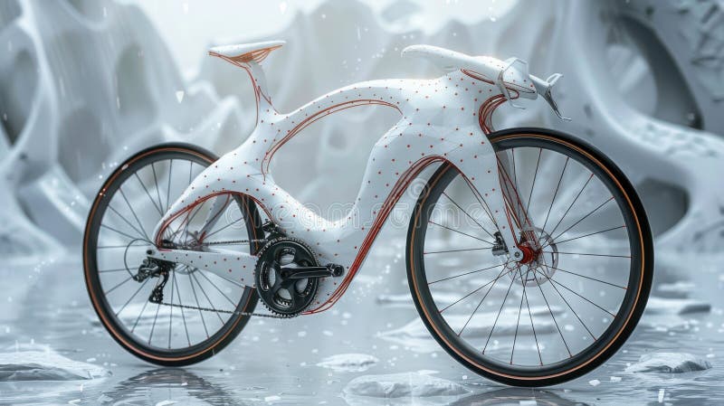 Futuristic Electric Bicycle on Abstract White Background. Future ...
