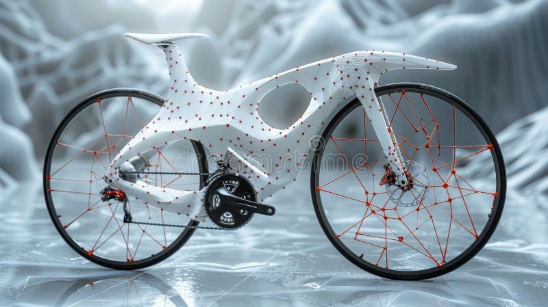 Futuristic Electric Bicycle on Abstract White Background. Future ...