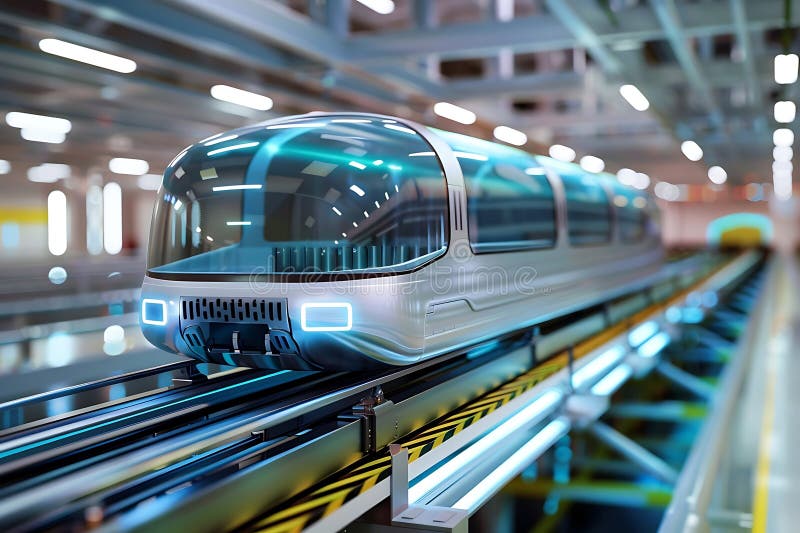 Futuristic Electric Bullet Train with Advanced Speed and Technology ...