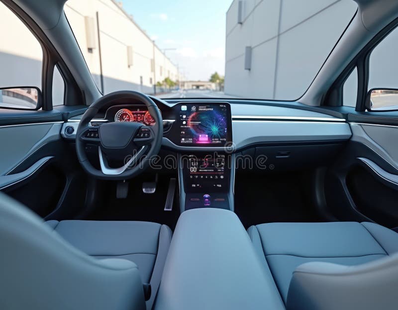 Futuristic Driverless Car Interior Autonomous Control System Design ...