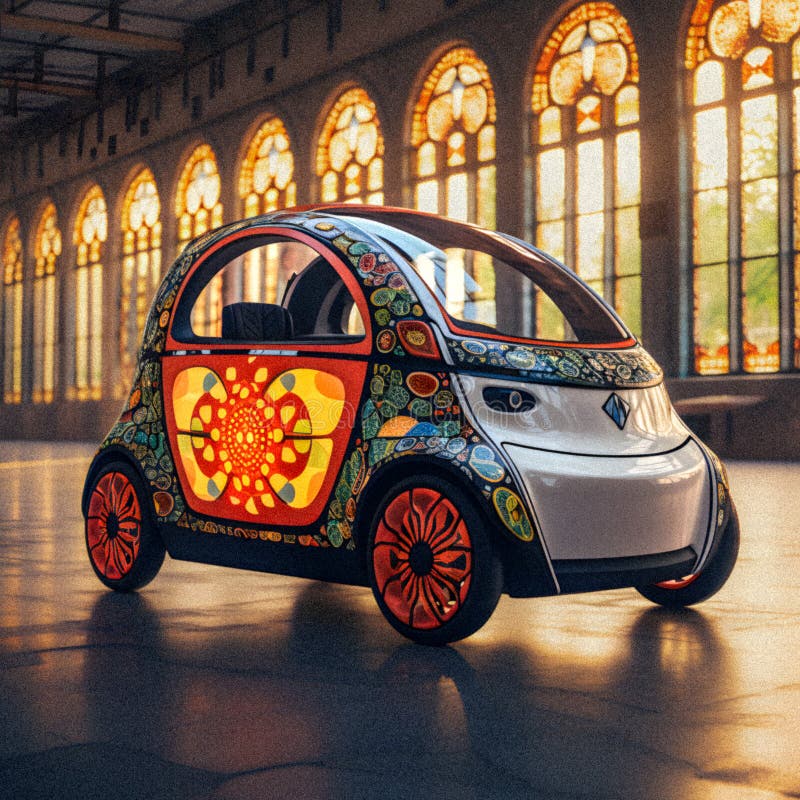 Futuristic Electric Car: the Intersection of Design and AI Stock ...