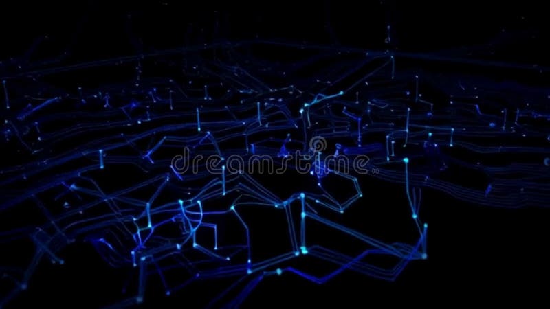 Electric Pulse Network Futuristic Digital Grid Glowing Circuit ...