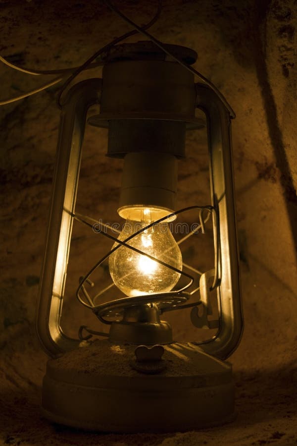 Futuristic Electric Street Lamp Glowing Stock Image - Image of castle ...