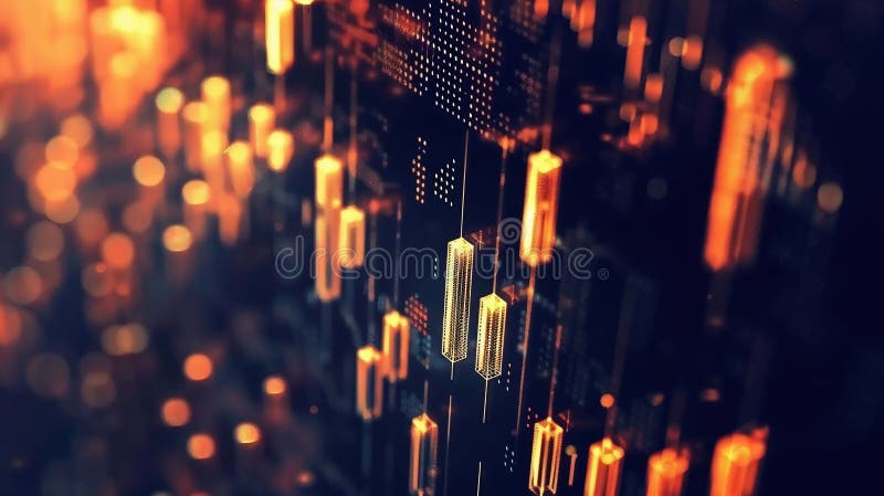 Electronic Board Chip in Gold and Dark Colors Stock Image - Image of ...