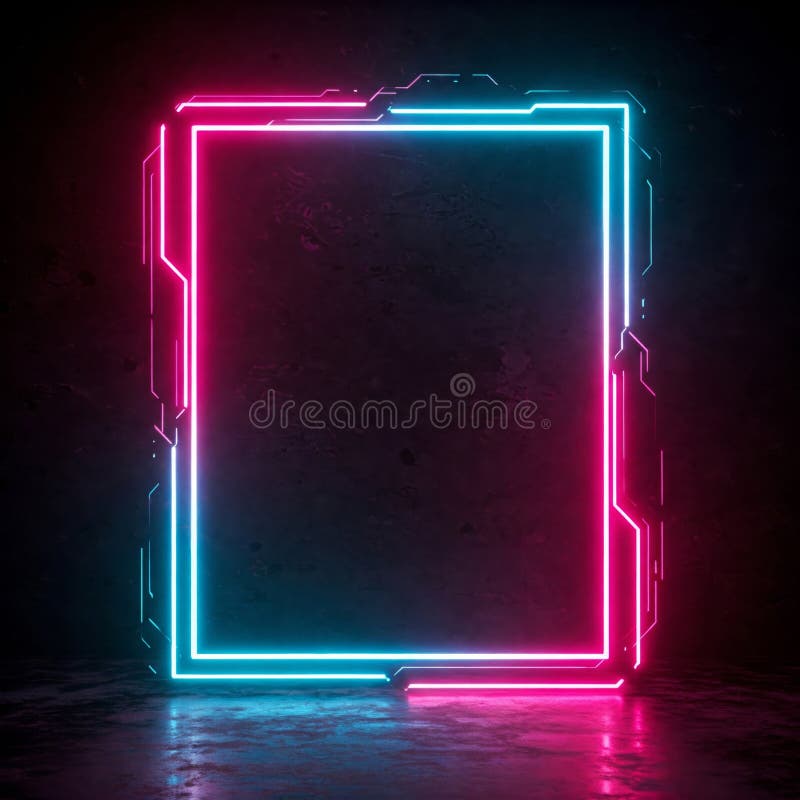 Hi-Tech LED Circuit Frame stock illustration. Illustration of ...