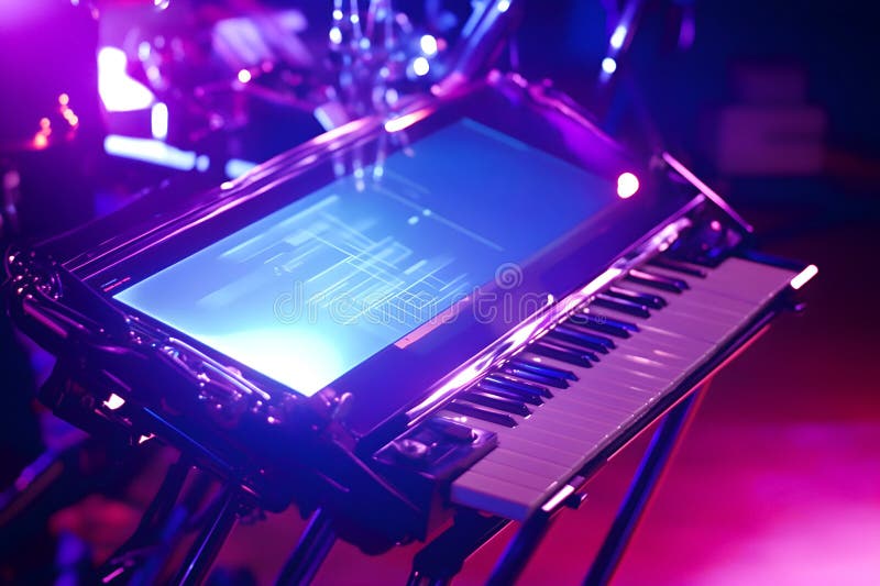 Futuristic Electronic Keyboard with a Touch Screen Interface ...