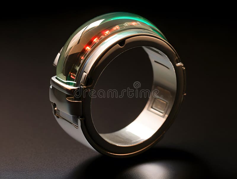 Futuristic Electronic Ring for Easy Communication Stock Illustration ...