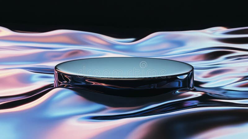 Futuristic Elegant Abstract Background with Reflective Podium for ...