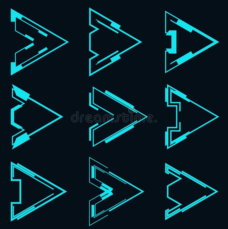 Futuristic Elements for Hud Interface Stock Vector - Illustration of ...