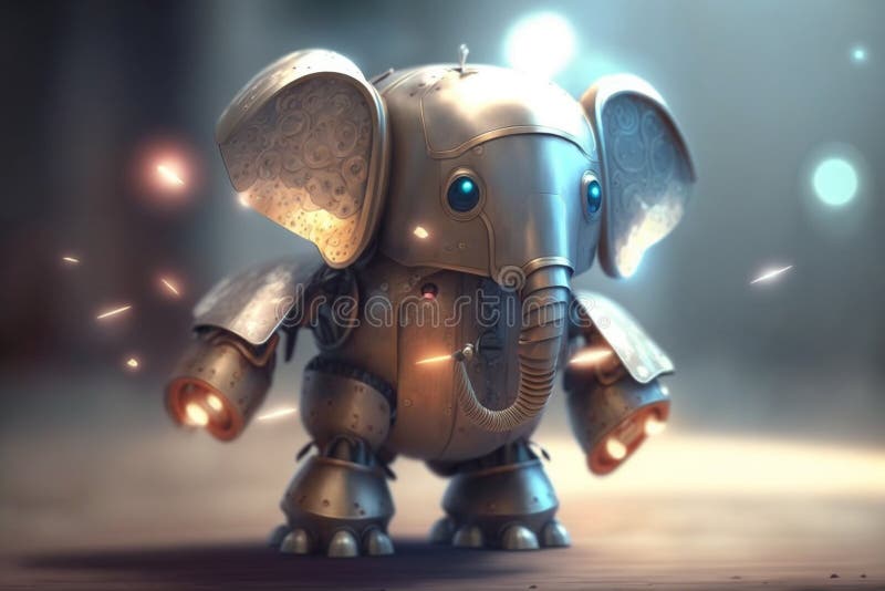 Futuristic Elephant Robot: a Humorous Vision of the Future Stock ...