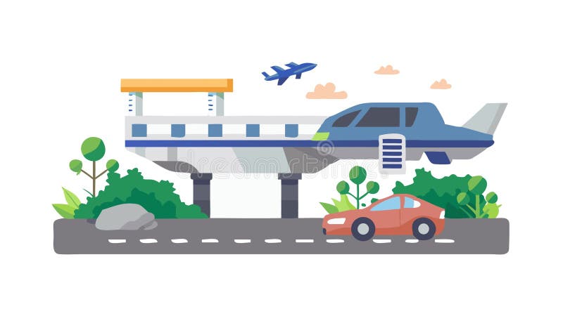 Futuristic Elevated Highway, Advanced Transportation System, Urban ...