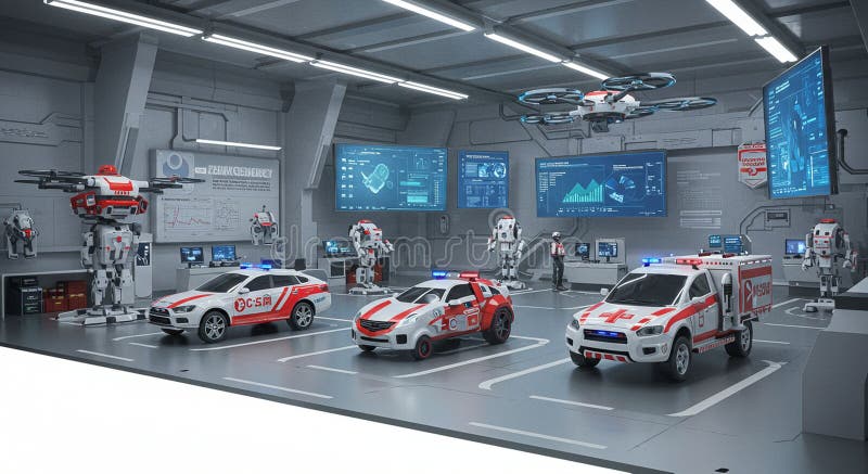 Futuristic Emergency Response Facility Featuring Advanced Technology ...