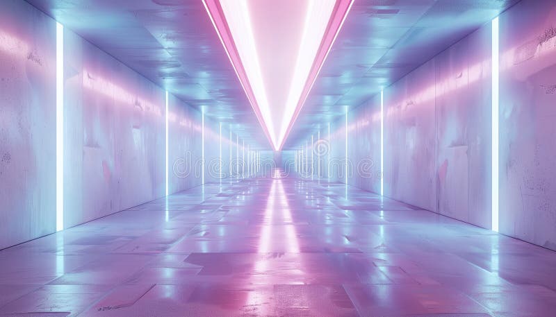 Futuristic Empty Floor and Room Sci-Fi Corridor with Light for Showcase ...