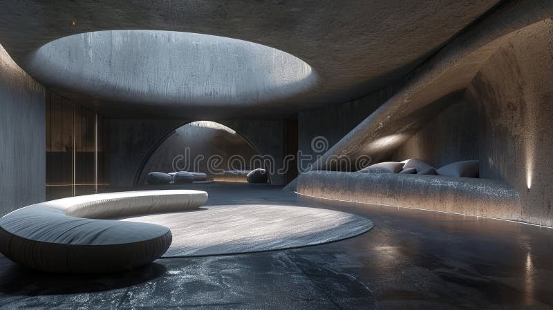 Futuristic Empty Room with Advanced 3d Design and Ethereal Lighting ...