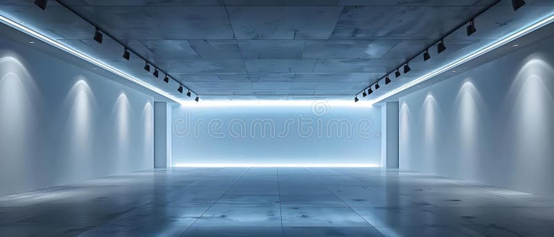 Futuristic Empty Space with Cool Lighting. Concept Futuristic Spaces ...