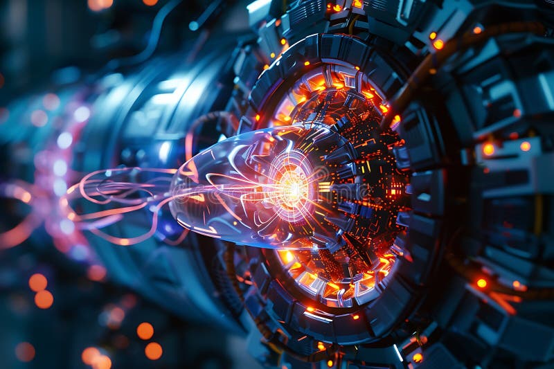 Futuristic Energy Core: a Glowing Technological Marvel Stock ...