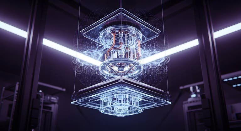 Futuristic Energy Core: Innovation Radiating from a Central Quantum ...