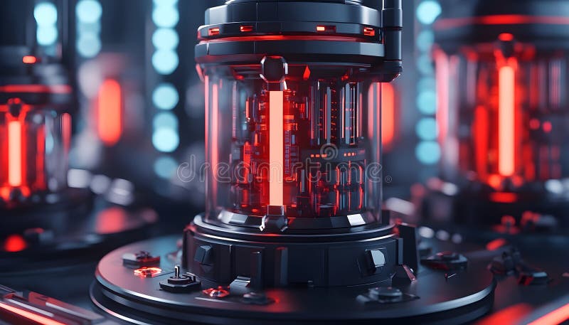 Cyberpunk Reactor Core stock illustration. Illustration of core - 375709897