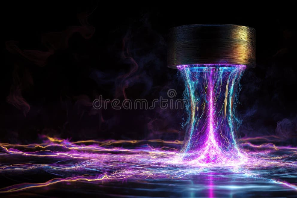 Futuristic Energy Flow Visualization with Vibrant Colors and Dynamic ...