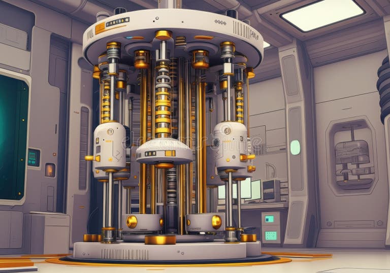Futuristic Energy Generator in a High-tech Laboratory Setting Stock ...