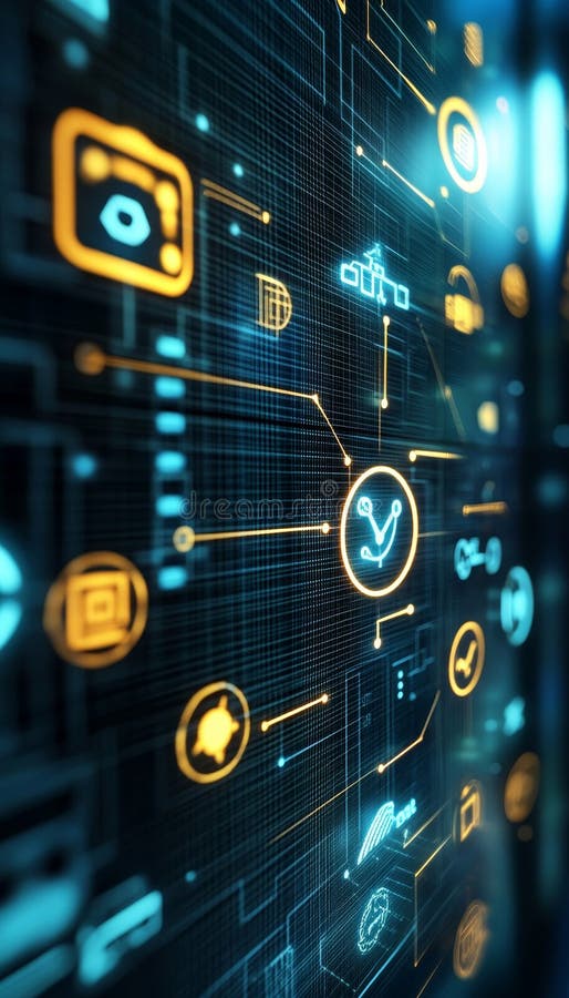 Futuristic Energy Grid, Smart City Power Management System, Digital ...