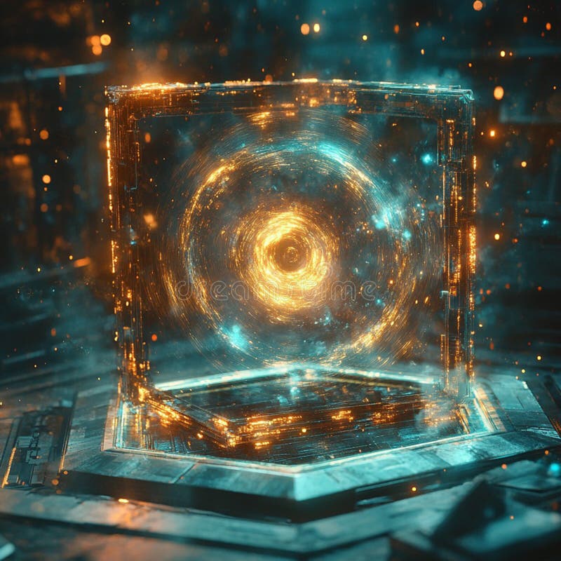 Futuristic Digital Portal Bright Light Energy Effects Stock Photos ...