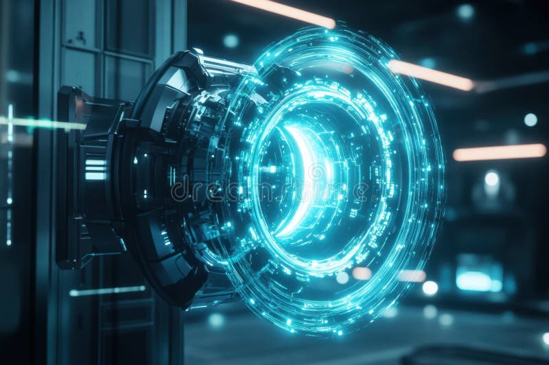 Futuristic Energy Portal Glowing with Technology in a High-tech ...