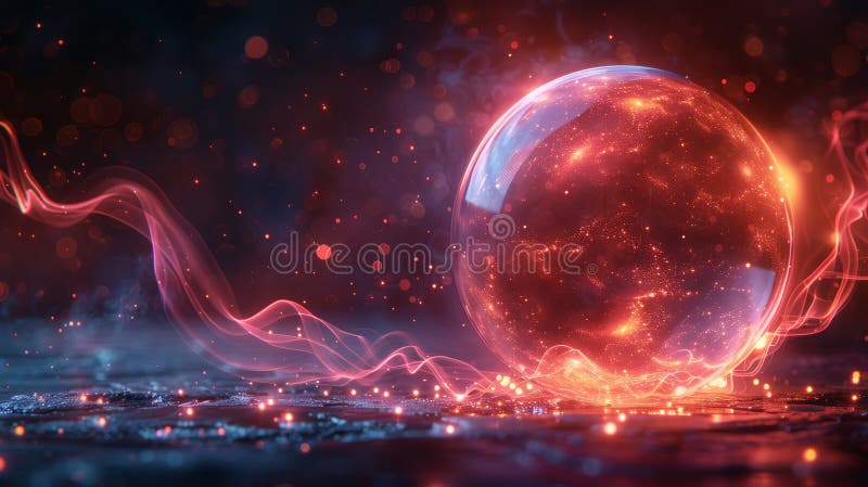 A Futuristic Energy Shield Effect in an Abstract Glowing Style. Digital ...