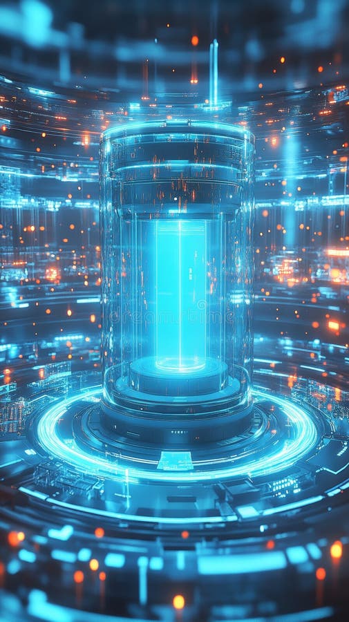 Futuristic Energy Source Concept in a High-Tech Environment Stock ...