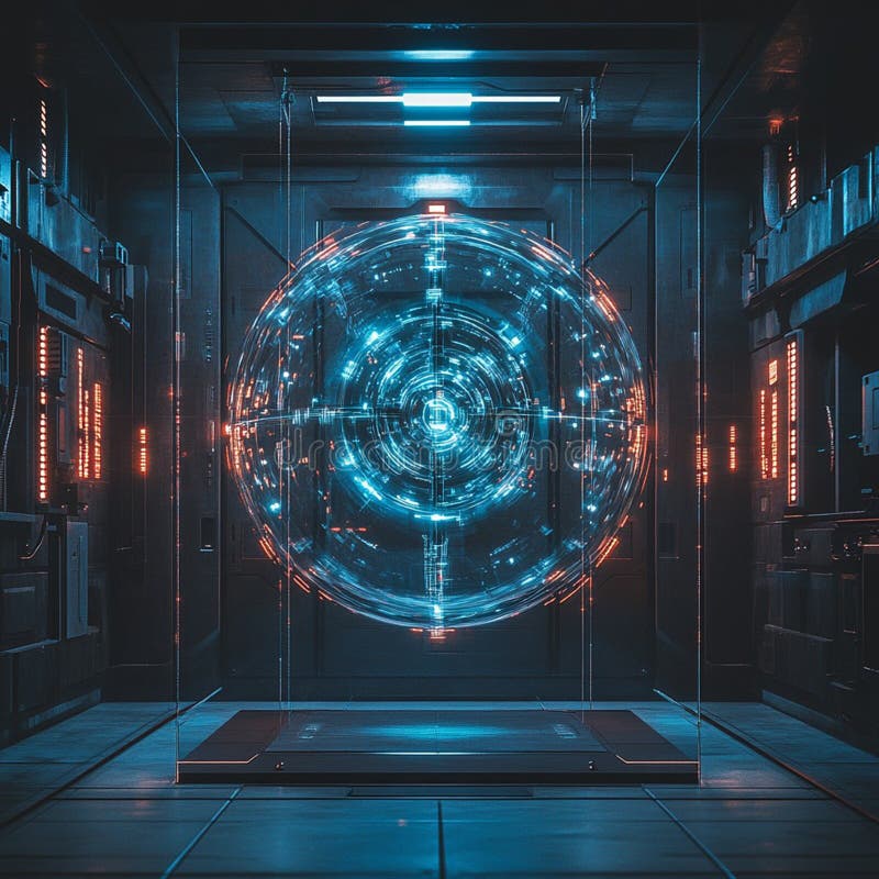Futuristic Energy Sphere in a High-Tech Laboratory Setting with Glowing ...