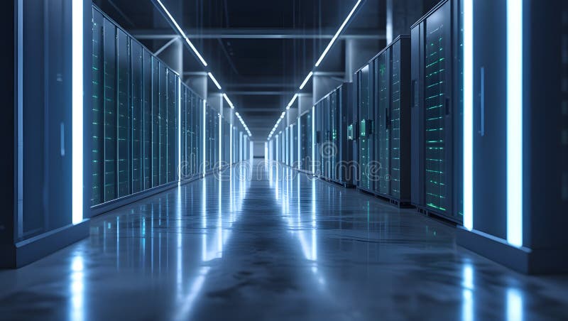 A Futuristic Energy Storage Facility with Glowing Lithium-ion Battery ...