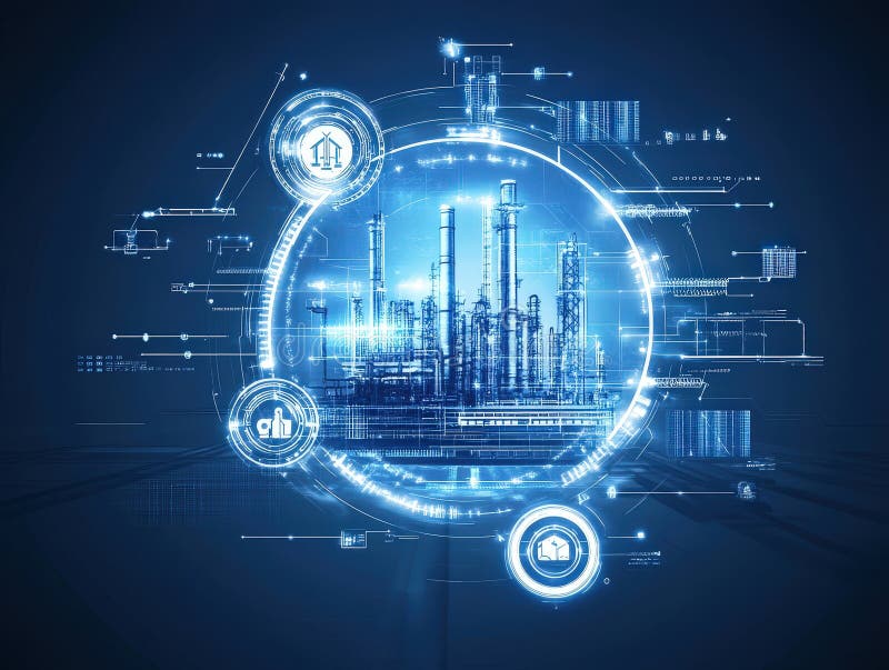 Futuristic Energy Transition Systems Visualization Stock Image - Image ...