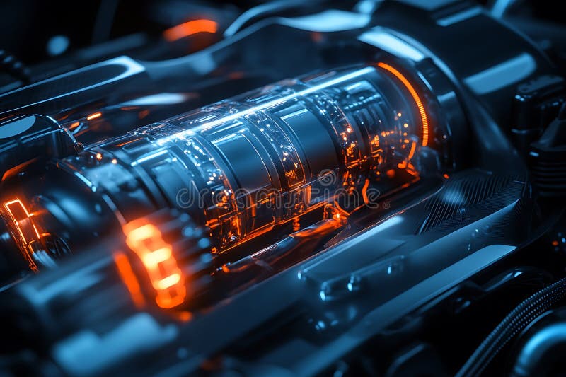 Futuristic Engine Design stock illustration. Illustration of abstract ...