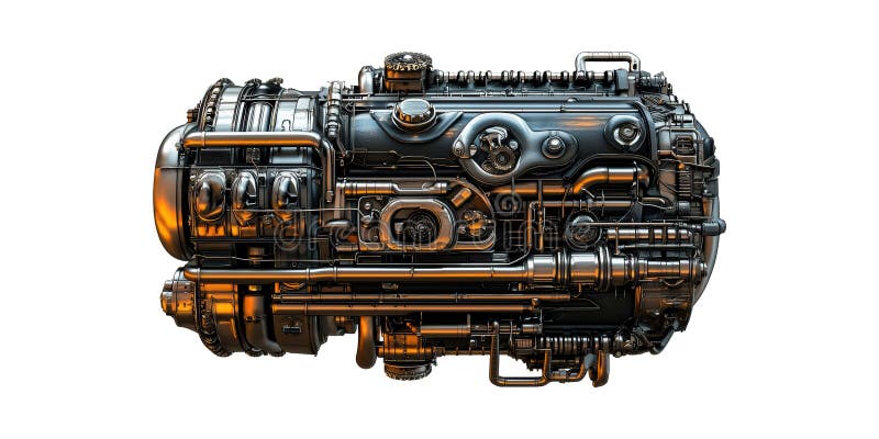 Futuristic Engine Design with Metallic Finish. Advanced Technology and ...