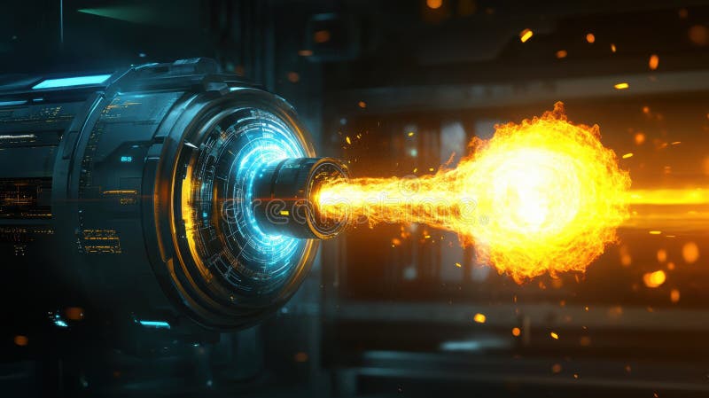 Futuristic Engine Ignition stock illustration. Illustration of ...