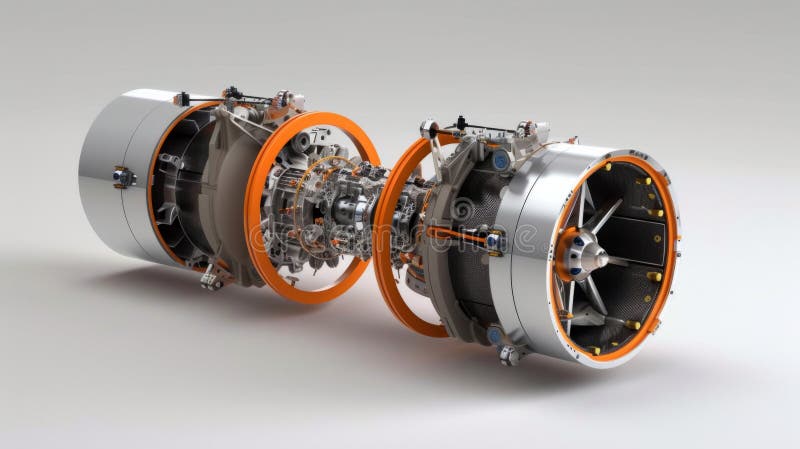 Futuristic Engine for an Interplanetary Spacecraft Stock Image - Image ...